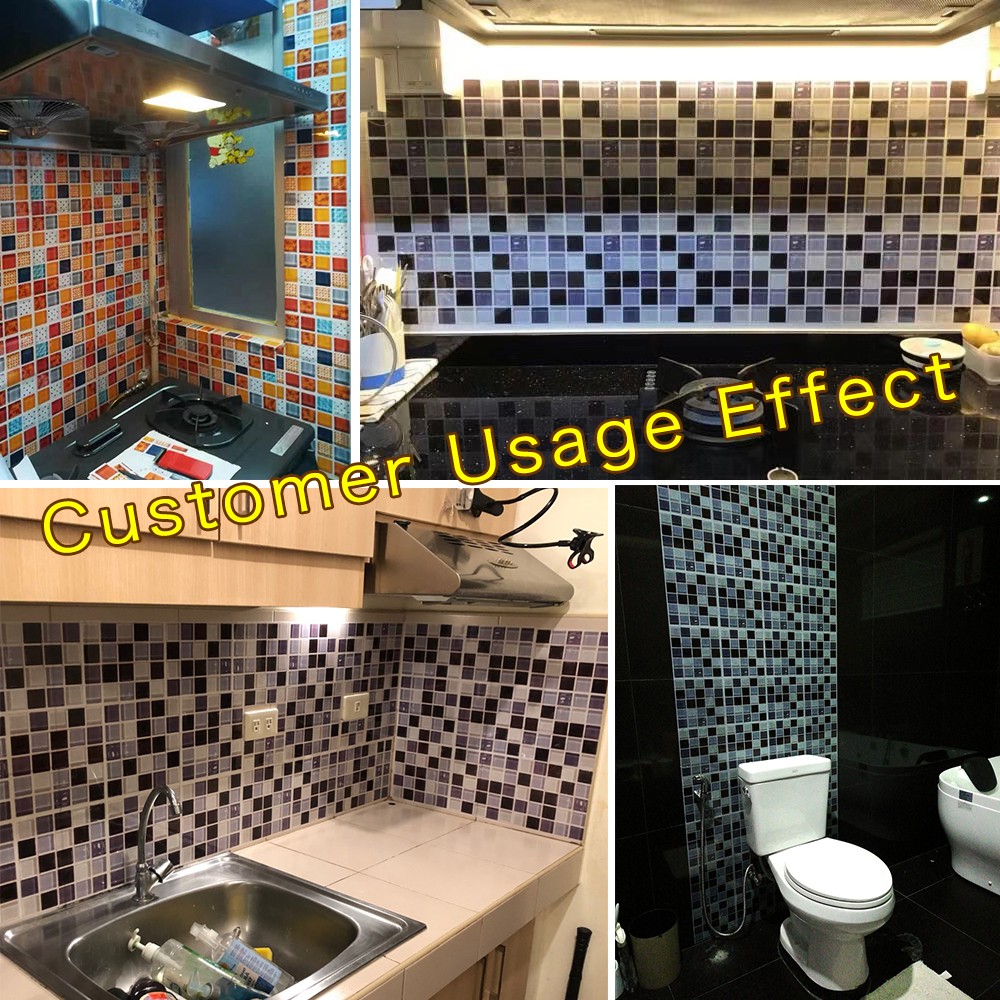 20*20cm 1Set of 6 pieces Trbaik Kitchen Bathroom Simulation Wall Tile ...