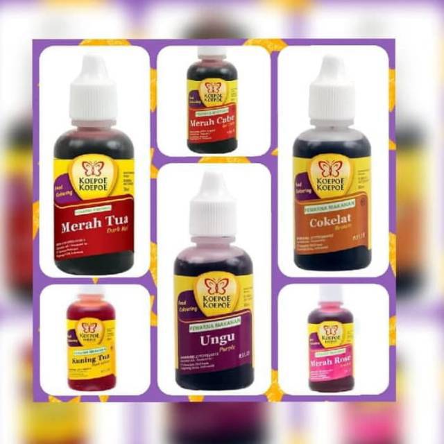 Koepoe Koepoe Food Coloring 30ml Butterfly Liquid Dye 30ml | Shopee ...