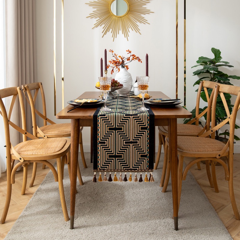 Luxury Table Runner with Tassels for Dining Table Wedding Party Soft ...