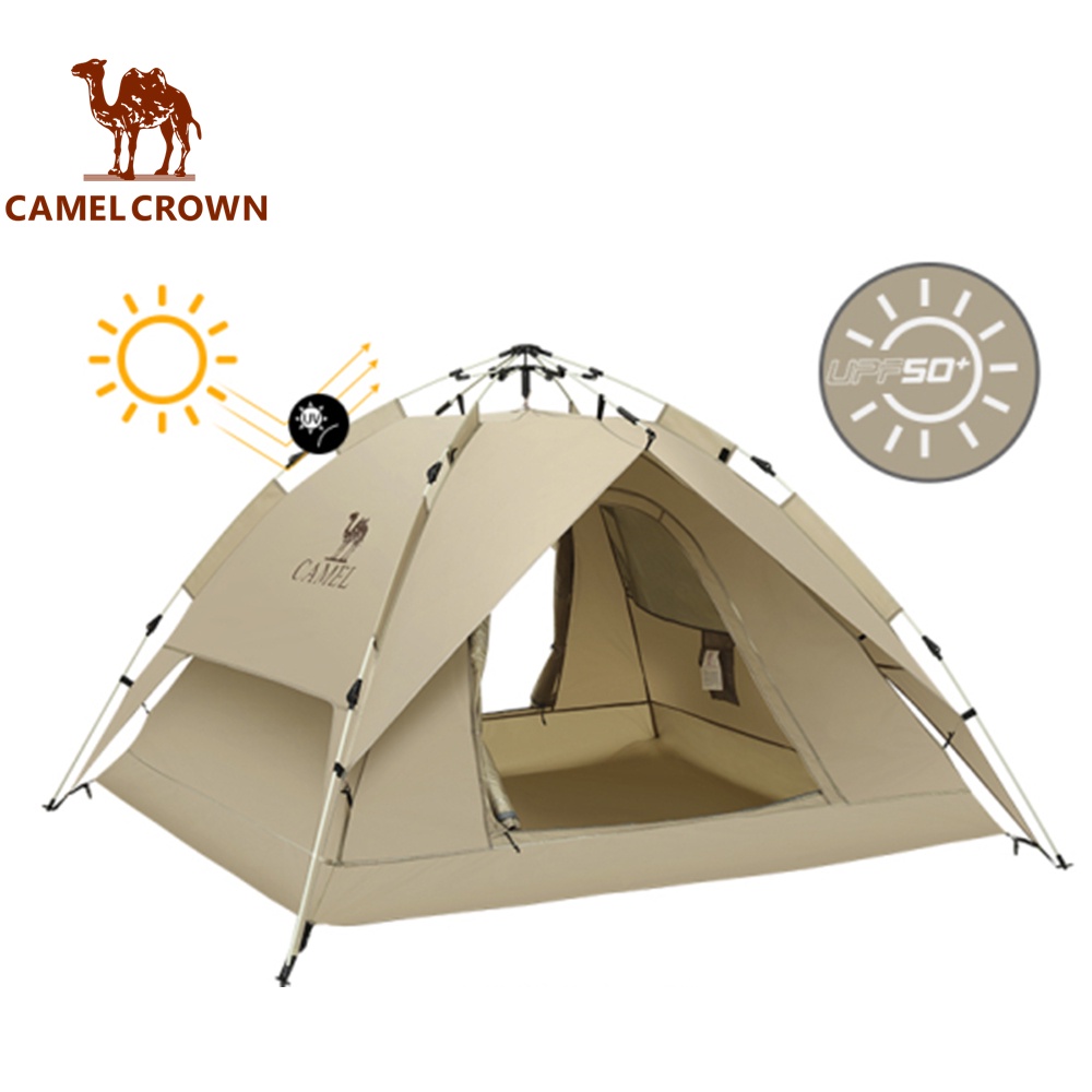 CAMEL CROWN Automatic tent 4 people outdoor portable folding rainproof sunscreen tent picnic ...