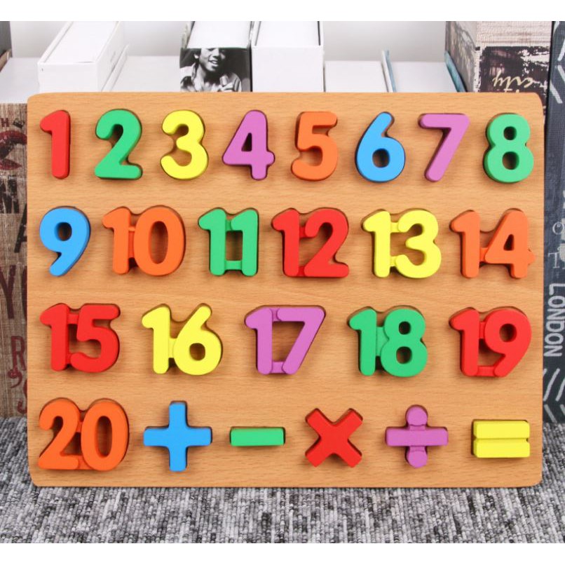 Wooden Toys Board With Numbers 1-20 | Shopee Singapore