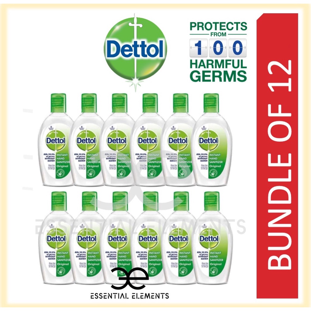 DETTOL [BUNDLE OF 12] HAND SANITIZER 50ML Sanitiser|Hand Disinfectant ...