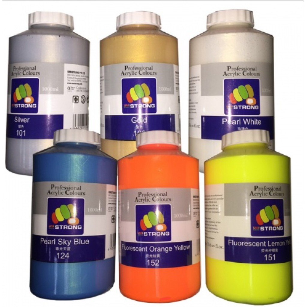 Acrylic Paint 1000ml - LIMITED COLOURS LEFT, PLS CHECK WITH US WHAT ...