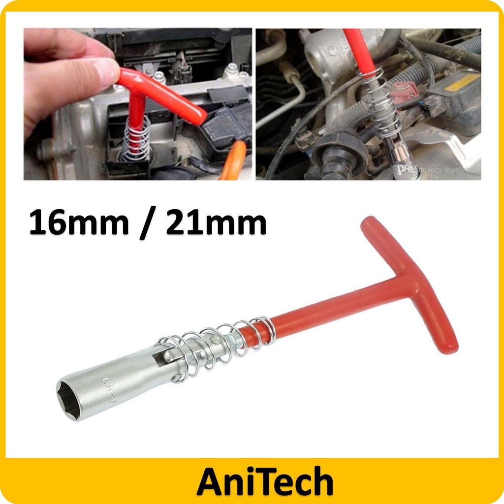 360 SPARK PLUG T WRENCH CAR MOTOR VEHICLE 16mm 21mm Flexible Sparkplug ...