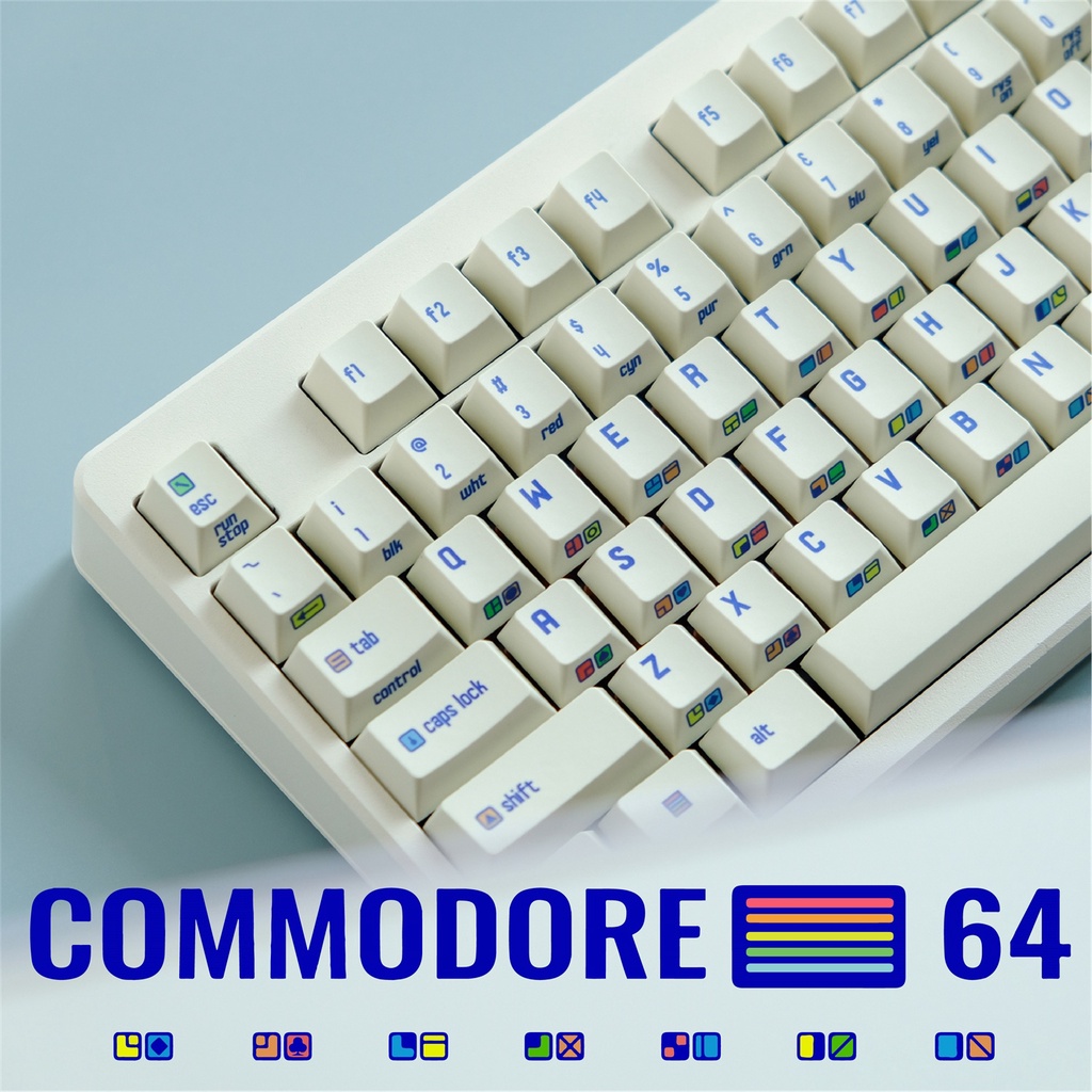 Keycap C64 139 buttons Thick PBT 1.6MM Cherry Profile mechanical ...