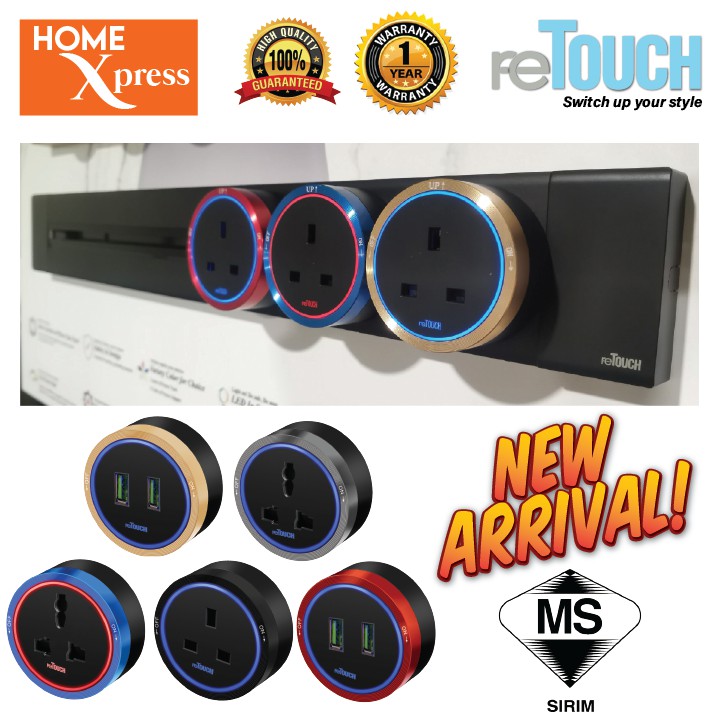 RETOUCH Power Track 600mm 800mm 1000mm / Universal / Usb Socket ...