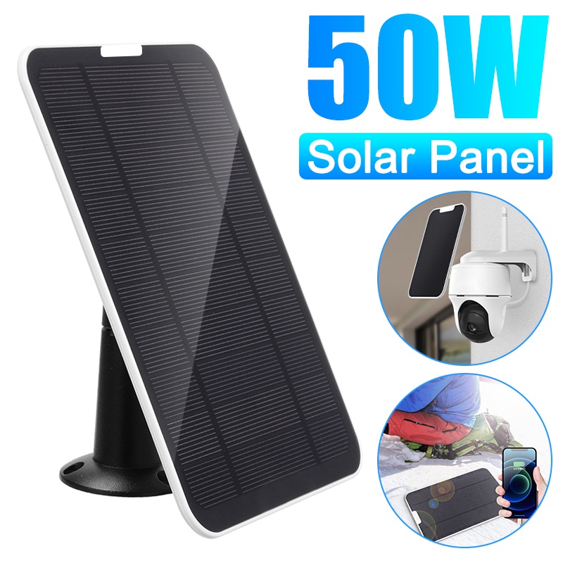 50W Micro Waterproof Solar Panel for Security Camera Outdoor Solar ...
