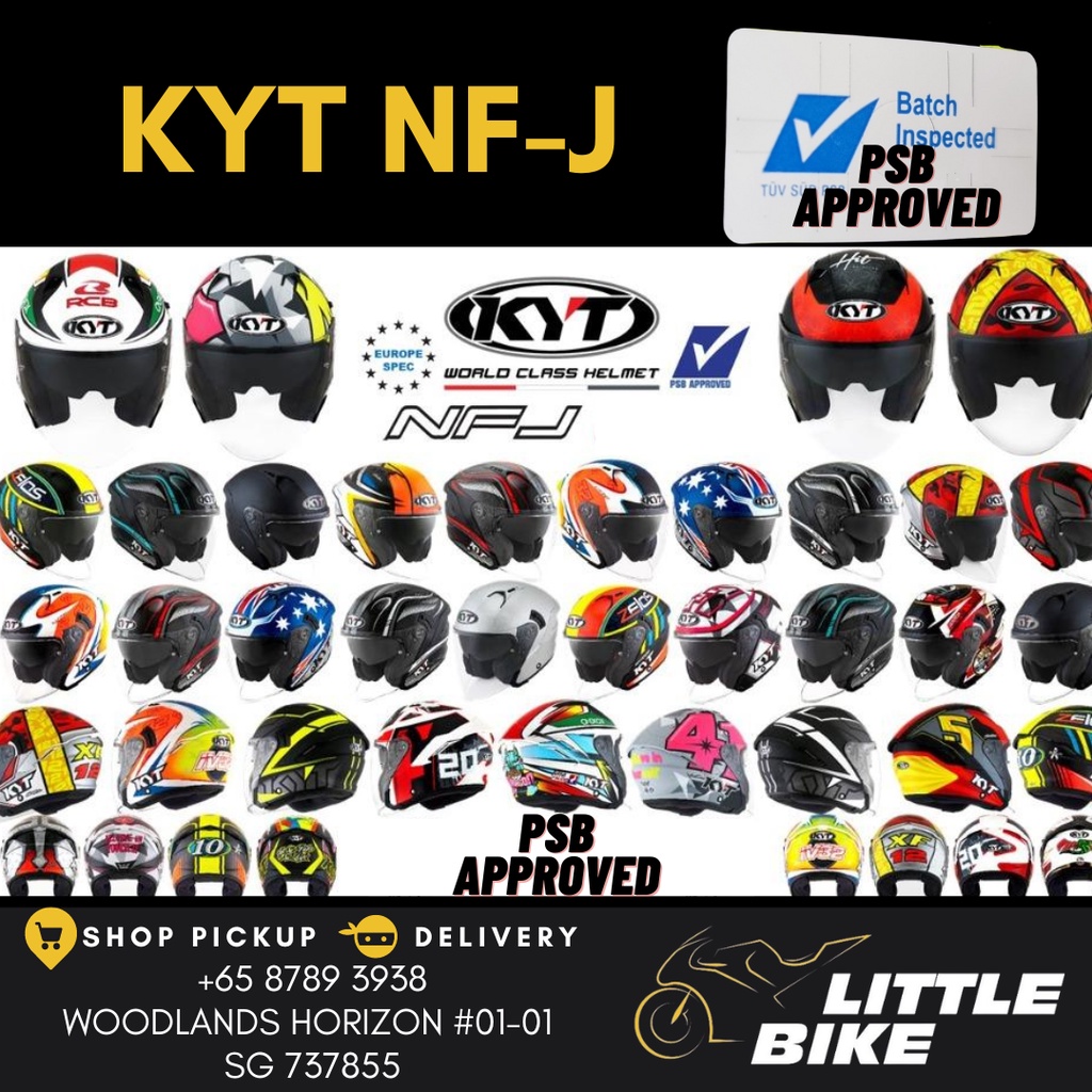 SG SELLER 🇸🇬 PSB Approved KYT NFJ open face motorcycle helmet | Shopee ...
