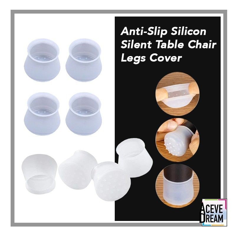 Kaki meja DIY (1 piece) Anti-Slip Silicon Silent Table Chair Leg Cover ...