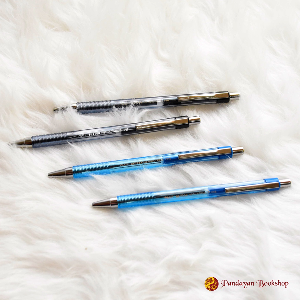 Pilot Better Retractable Fine Ball Point Pen (Bp-145-F Black Ink/ Blue ...
