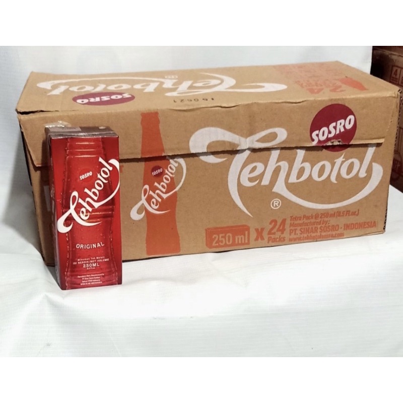 teh botol sosro original 250ml (per carton) 24pcs | Shopee Singapore