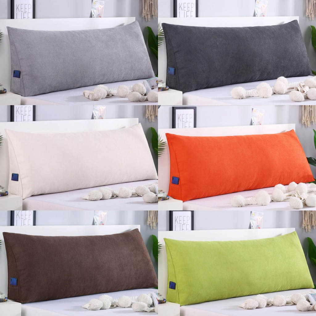 Solid Bedside Triangle Pillow Back Pillow Waist Bed Cushion Big Back ...