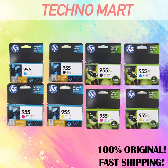 [SG Local Stock] Original HP 955XL 955 XL HP955XL 955 HP955 Black Cyan ...