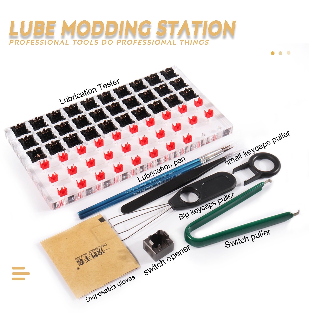 30 Switches Lube Modding Station Switch Puller Tester Opener DIY Cover ...
