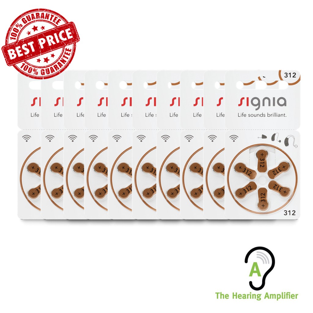 Signia Hearing Aid Battery Size 312 (10 packets) | Shopee Singapore