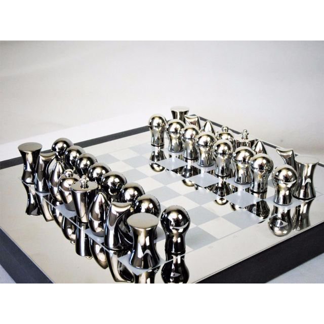 Minimal Modern Chess Set (Stainless Steel) | Shopee Singapore