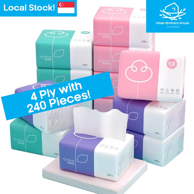 [🇸🇬LOCAL STOCK🇸🇬] 4-Ply Tissue Paper SOFT AND FINE Bathroom Paper ...