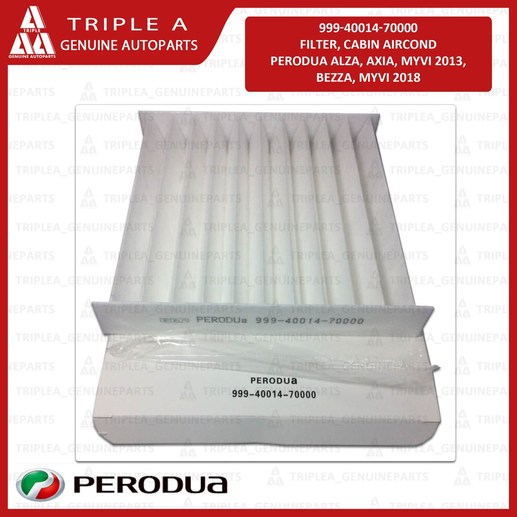 Air-Cond Cabin Filter for Perodua Alza, Axia, Bezza, Myvi 999-40014 ...