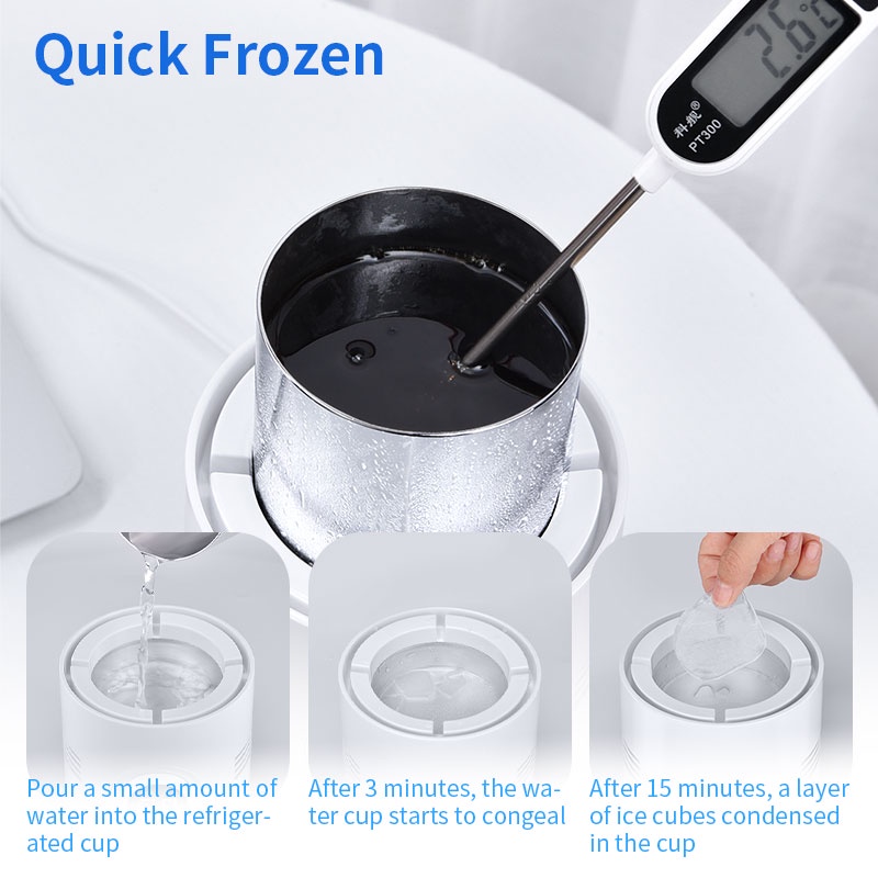 OATSBASF 320ML Portable Quick Refrigeration Cup Mini Ice Maker Cold ...