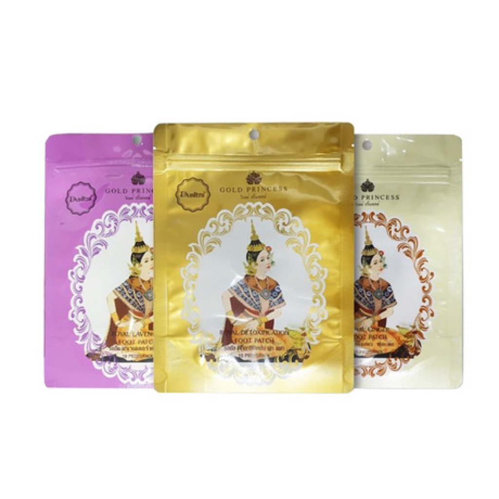 10 Pack Gold Princess Royal Detoxification Foot Patch / Royal Ginger ...