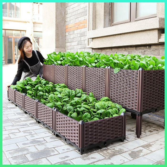 Planter Box Plant Pot and Veranda Combinable Rectangular Plastic ...
