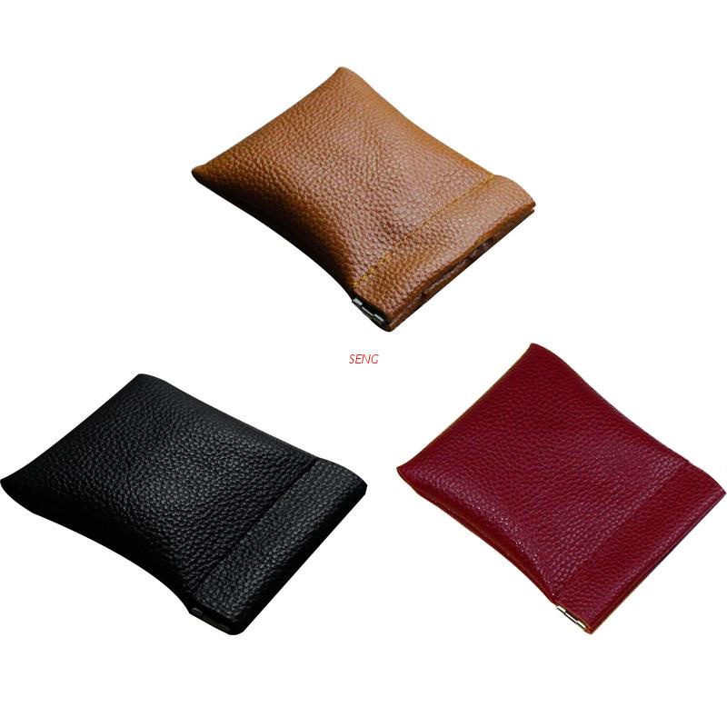 seng Portable PU Leather Coin Purse Earbuds Earphone Holder Pouch for ...