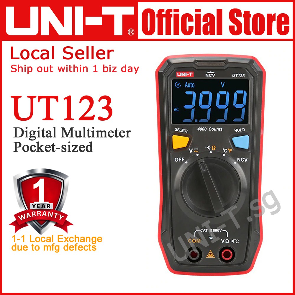 Uni-T UT123 Pocket-sized Multimeter | Shopee Singapore
