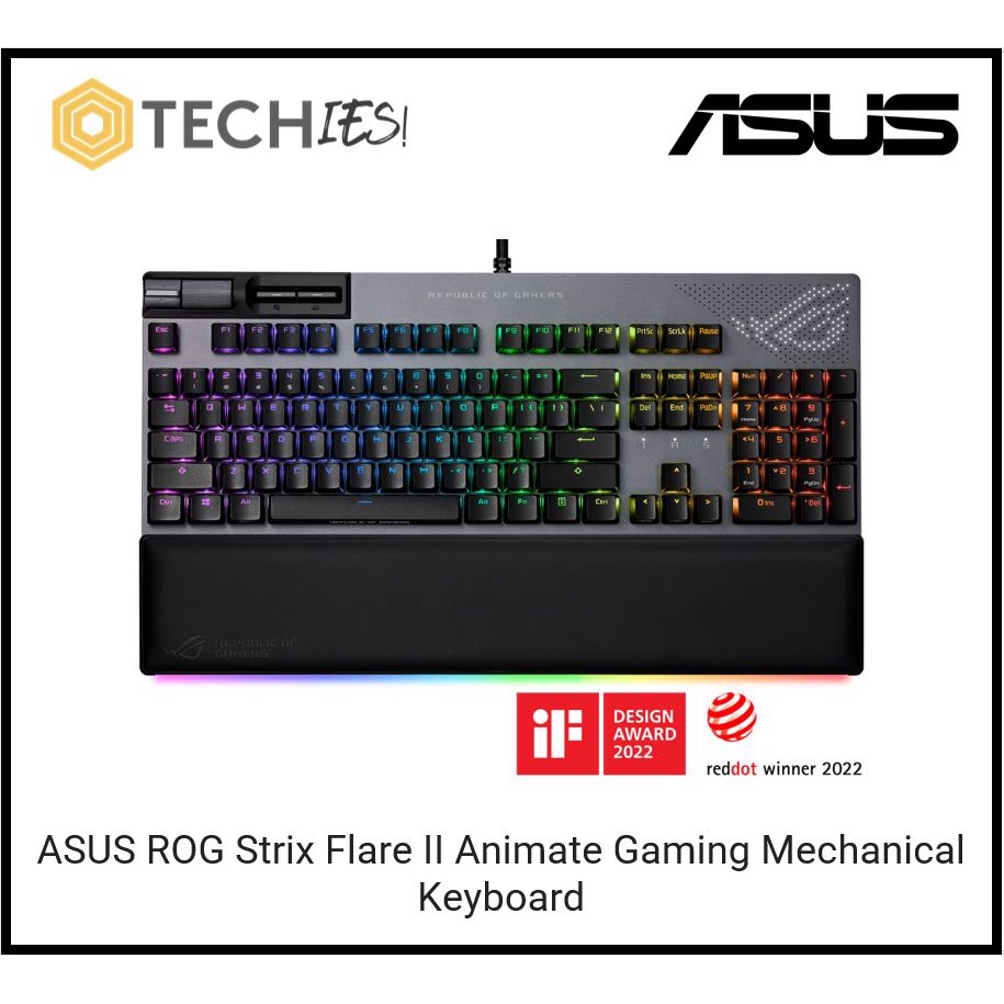 Asus ROG Strix Flare II Animate gaming mechanical keyboard with AniMe ...