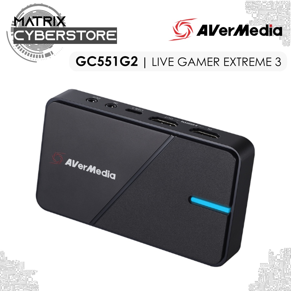 AVerMedia GC551G2 Live Gamer Extreme 3 Gaming 4K Capture Card - Plug & Play, USB-C, 4Kp30, VRR ...