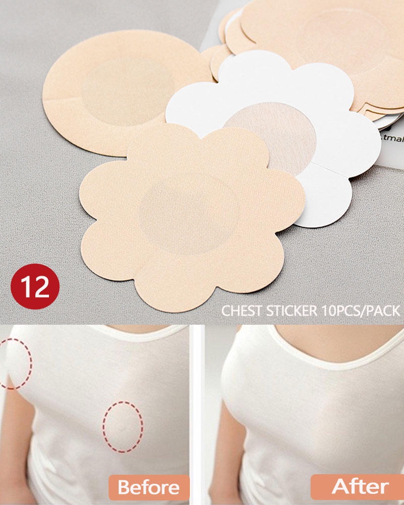 10++Styles Strapless Invisible Bra Silicone Adhesive Women Push-Up Bra ...