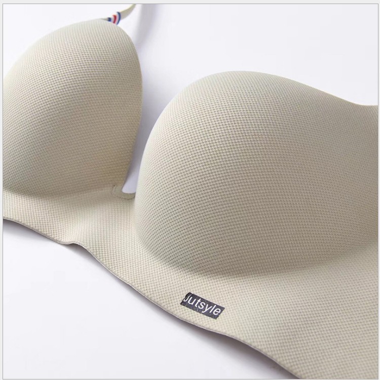 Women small chest gathered bra Without Steel Ring Gathered Female Bra ...