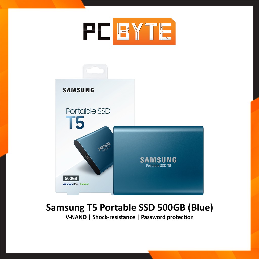Samsung T5 Portable SSD 500GB (USB 3.1 Gen 2 / External SSD / Transfer ...