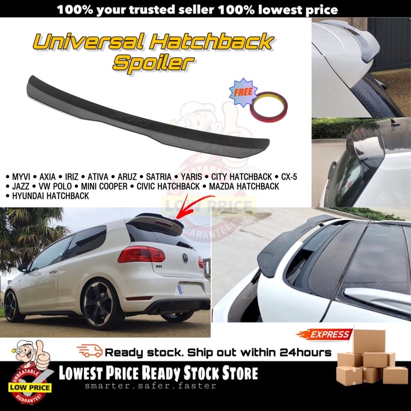 New Universal Hatchback Spoiler Tail Wing Spoiler Accessories ...