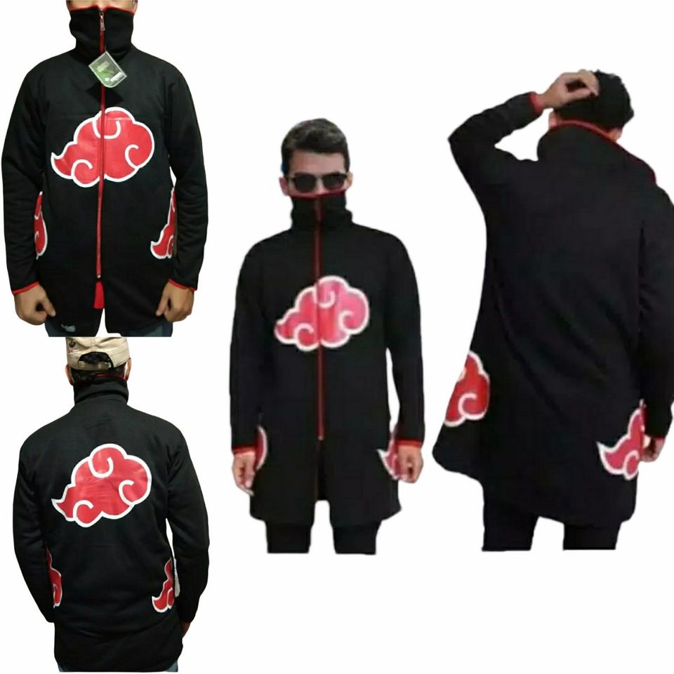 Akatsuki Premium Thick Collar Anime Cloak Jacket/Men Women Jacket/Anime ...