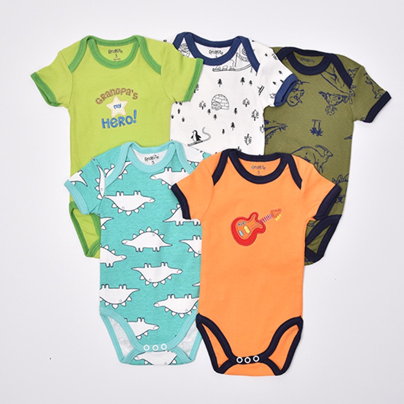 5 pcs baby boys girls romper original bodysuit cotton infant clothes 0 ...