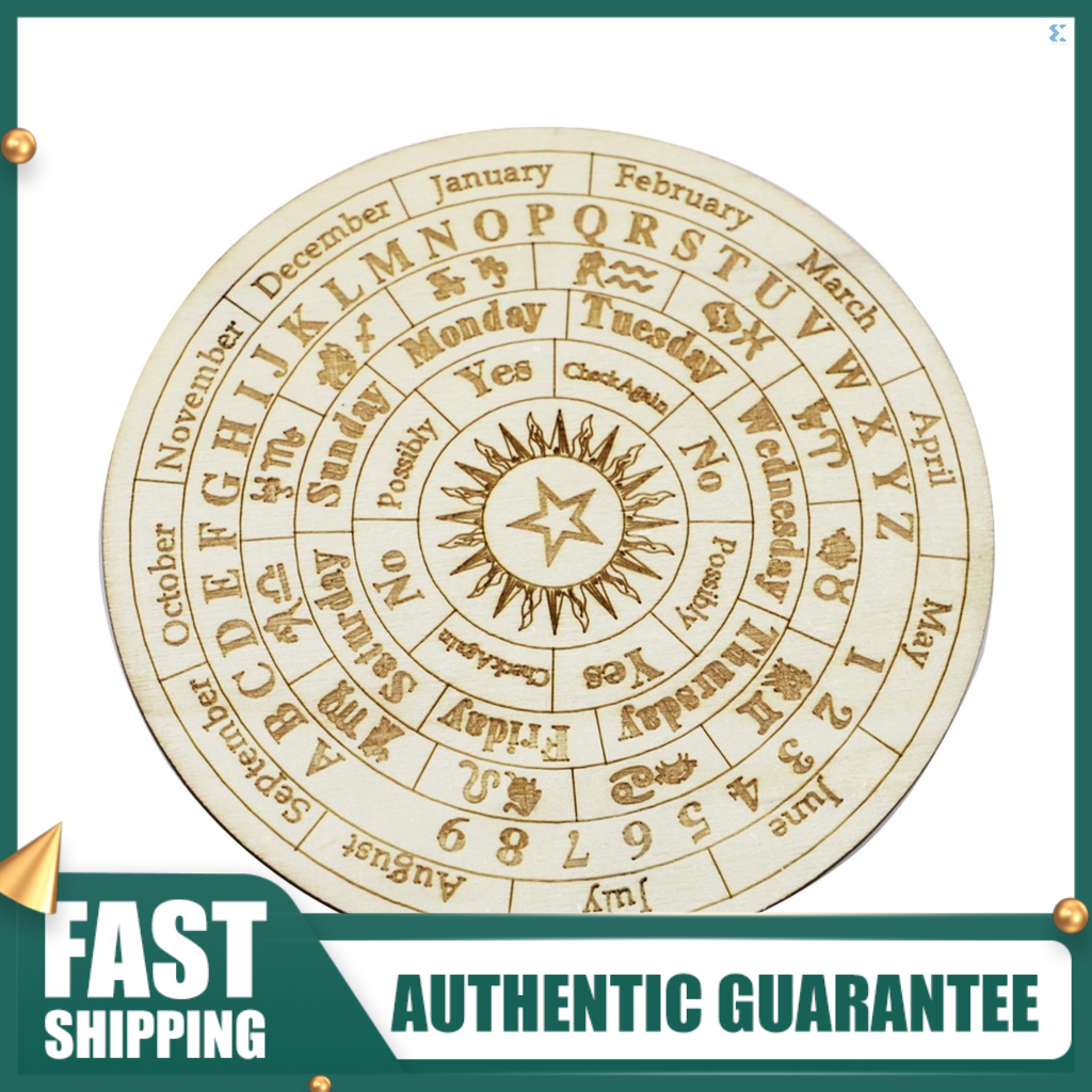 Star Pendulum Board Wooden Dowsing Divination Board Round Metaphysical ...