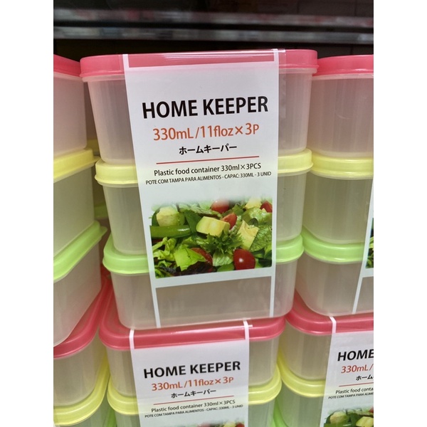 Daiso Food Container 3pcs 330ml Plastic Food Storage | Shopee Singapore