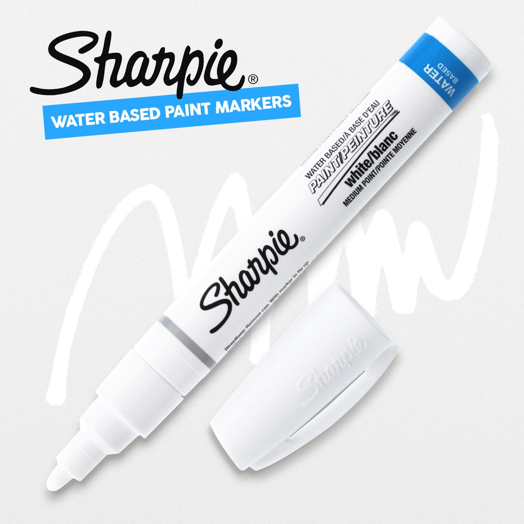Sharpie Water-Based White Poster Paint Markers - Medium Point | Shopee ...