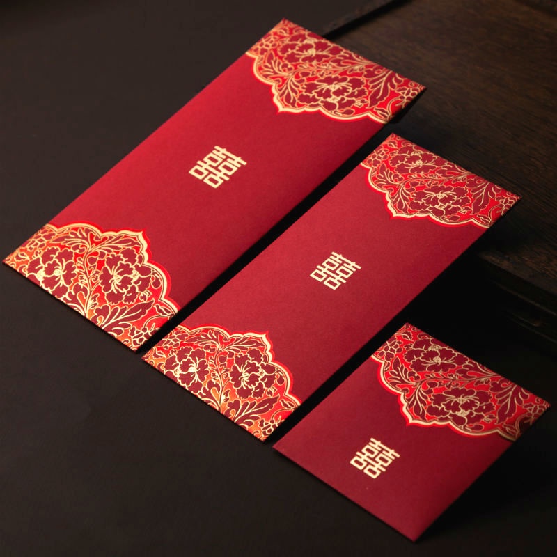 10pcs 2024 Wedding Red Packet Thicken New Year Red Envelope Lucky Gift ...