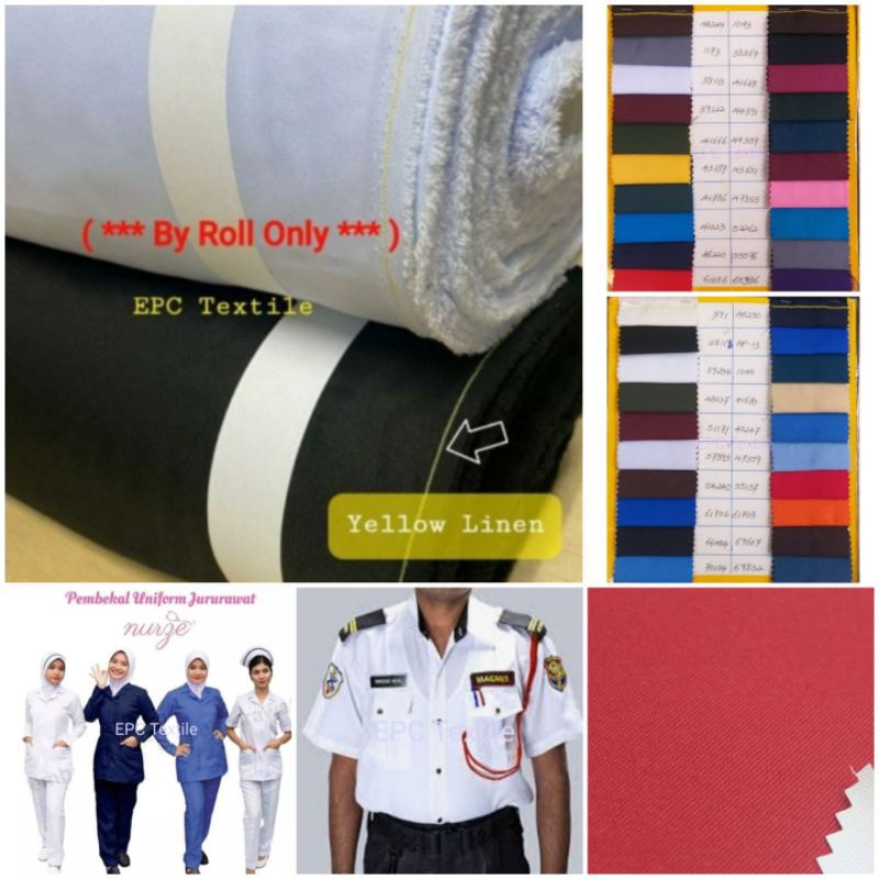 60" Kain Yellow line Fabric Cloth / Kain Jururawat ‍ ️ ‍ ️ / Security ...