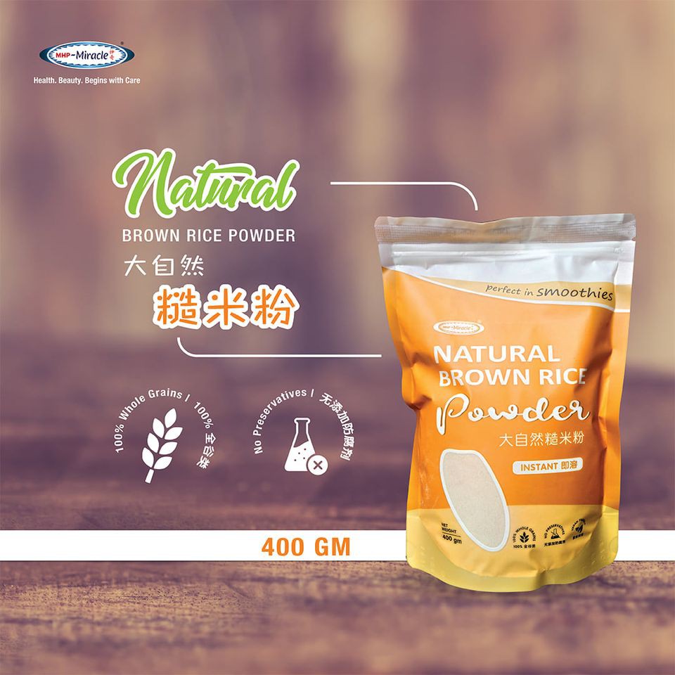 MIRACLE Natural Brown Rice Powder (400g) | Shopee Singapore