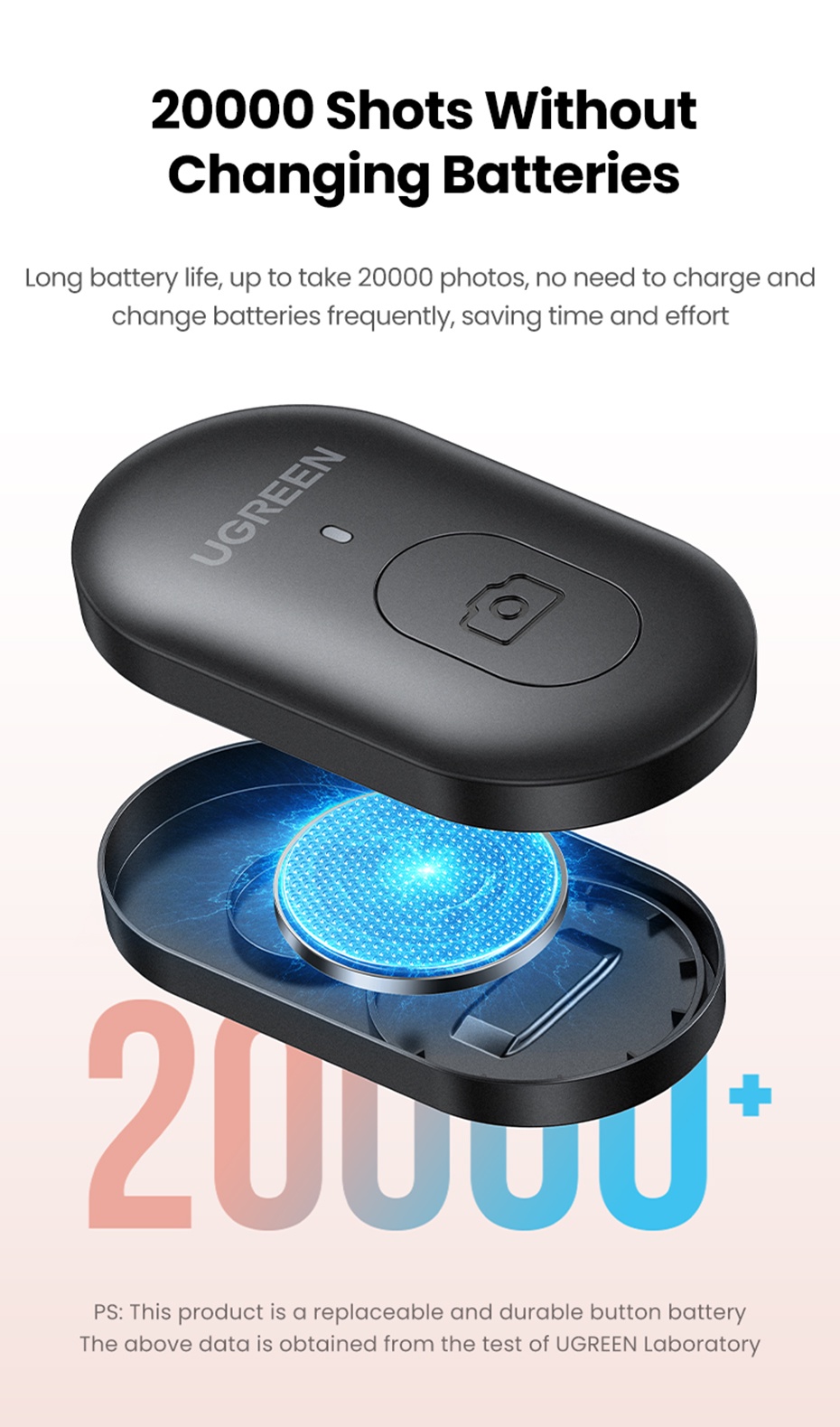 UGREEN Bluetooth Remote Control Selfie Controller Shutter for Mobile ...