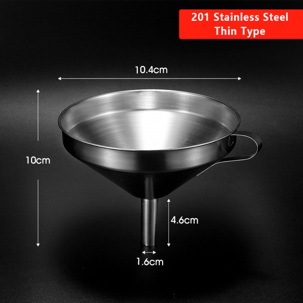 ⚡IN STOCK⚡ 201/304 Stainless Steel Funnel Kitchen Oil Liquid Funnel ...