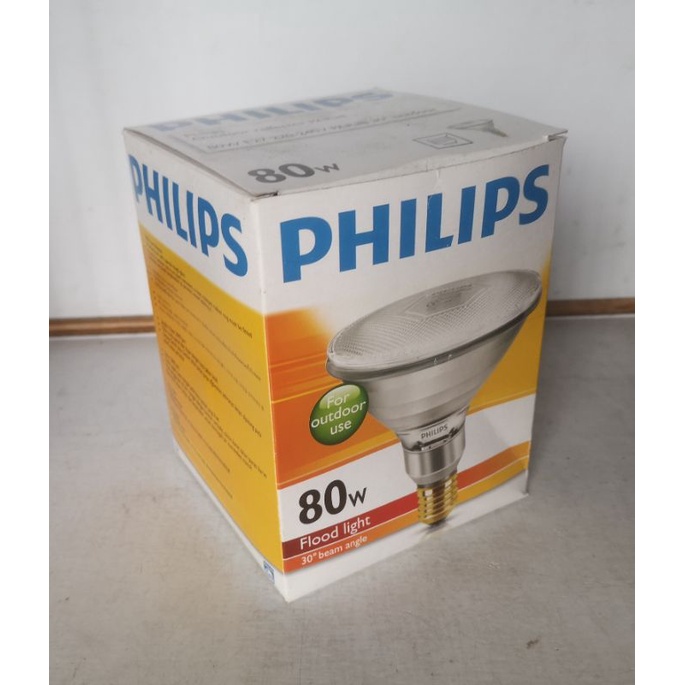 Philips Par38 80W Outdoor Yellow Flood Light Bulb E27 220-240V | Shopee ...