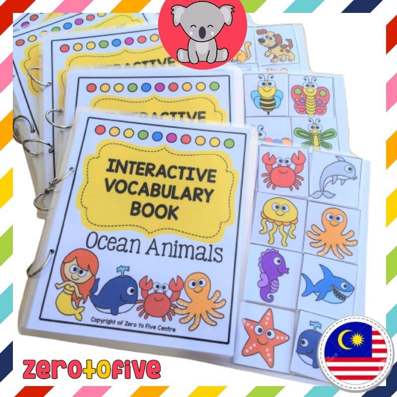 Montessori Toy Toddler Early Learning Toy English children Quiet book ...