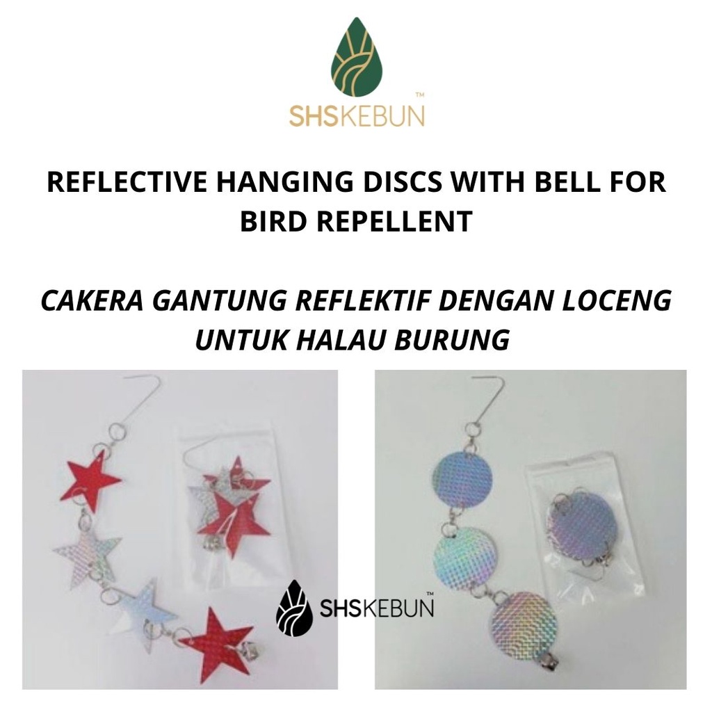 Reflective Bird Repellent Discs Star / Round Shape Hanging Cakera ...