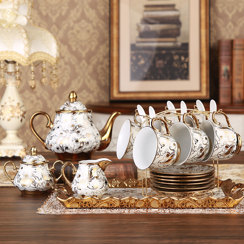 [18-piece set] British coffee cup set European-style high-end simple ...