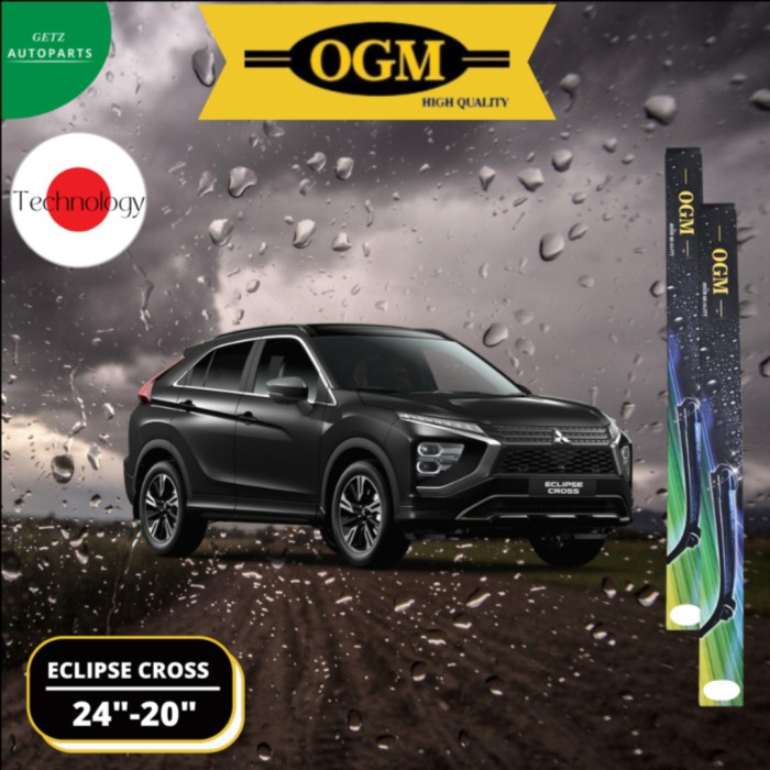 Mitsubishi Eclipse Cross Car Frameless Wipers Pair of Hybrid OGM SUPER ...