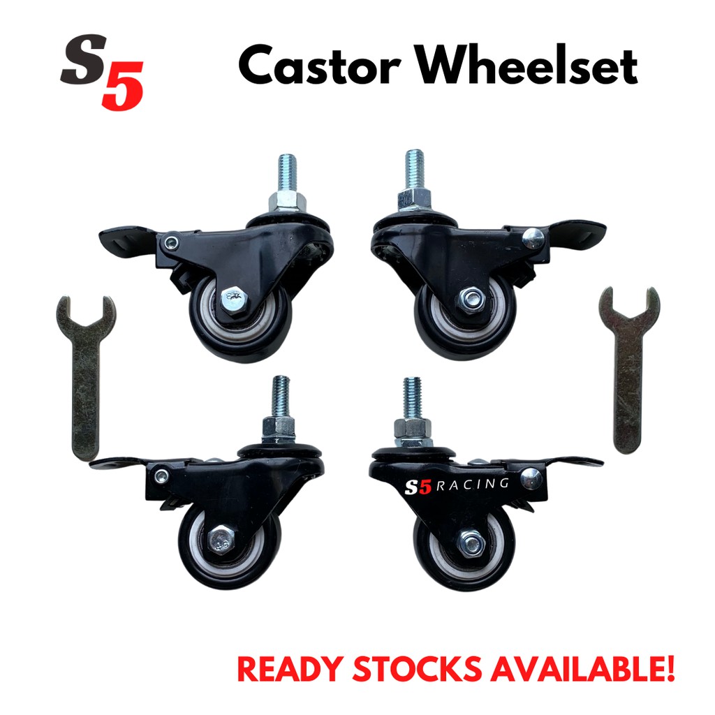 Castor wheel set for S5 Supra / S5 Evo / wheel with brake for ...
