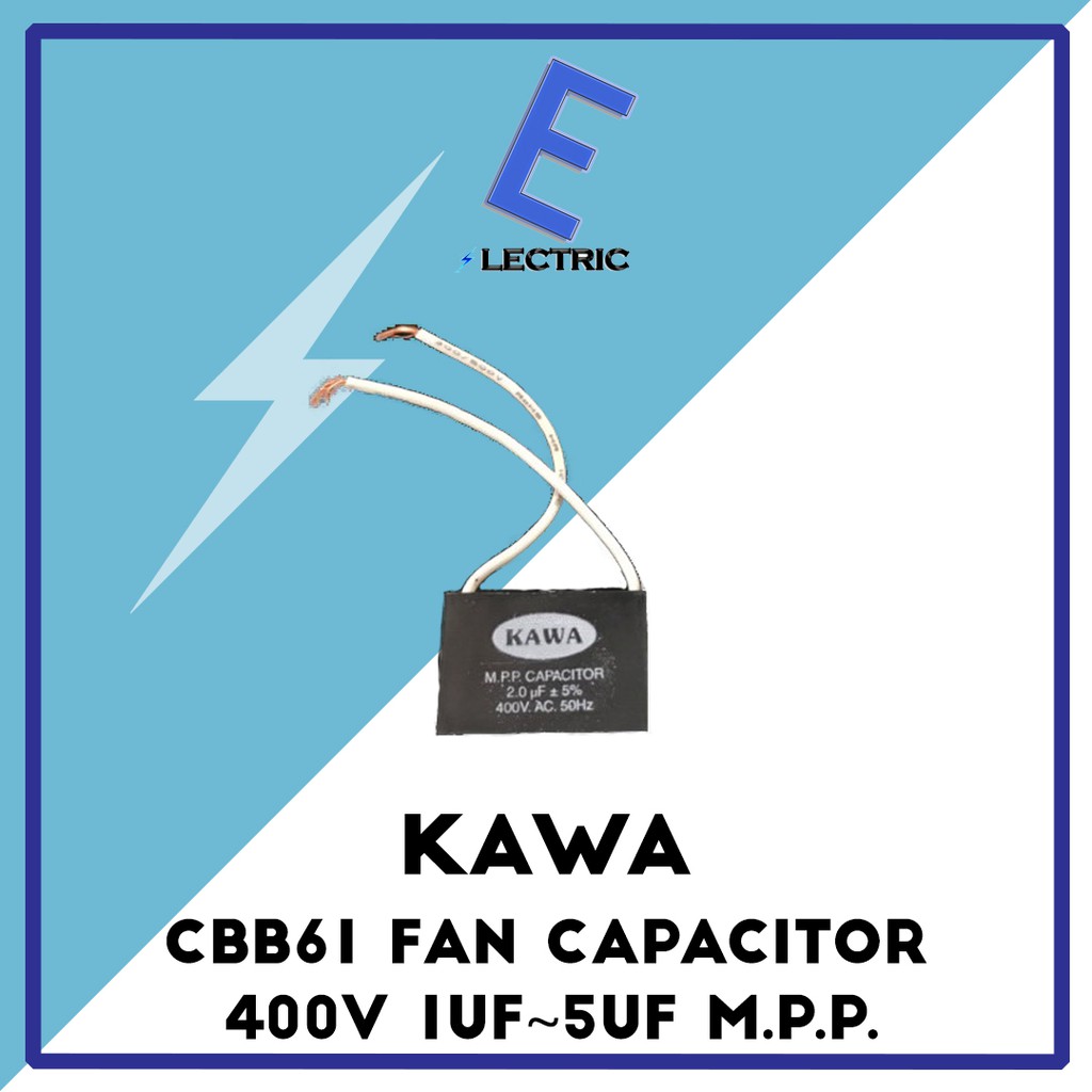 KAWA CBB61 400V 1uF-5uF M.P.P. Fan Capacitor Square - Black | Shopee ...